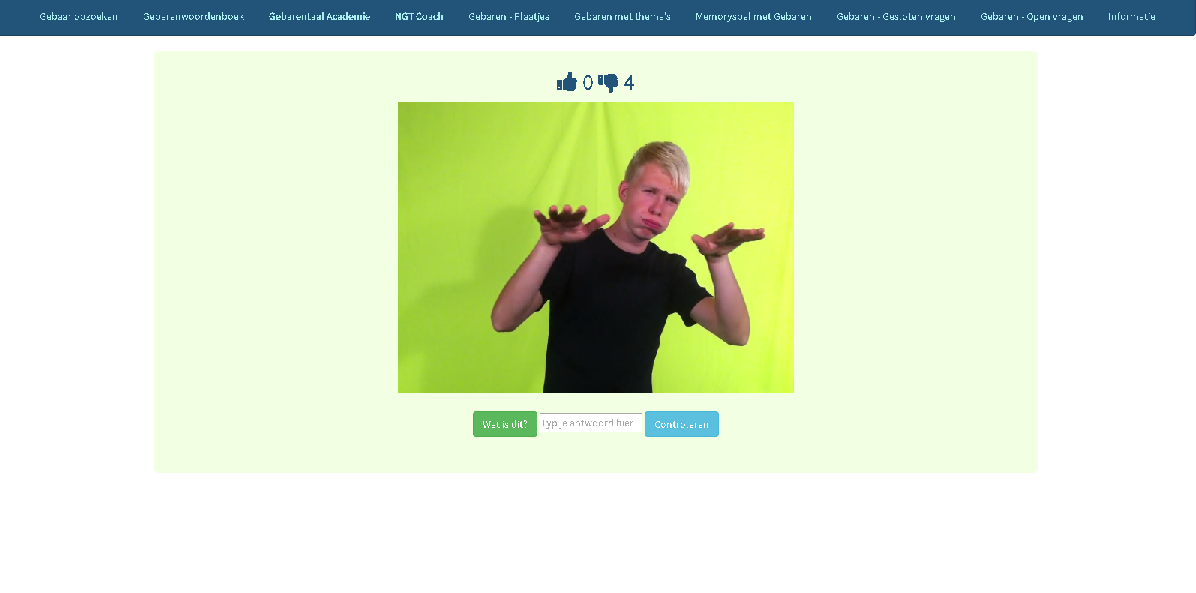 Lerengebaren.nl - Oefenen met Nederlands met Gebaren